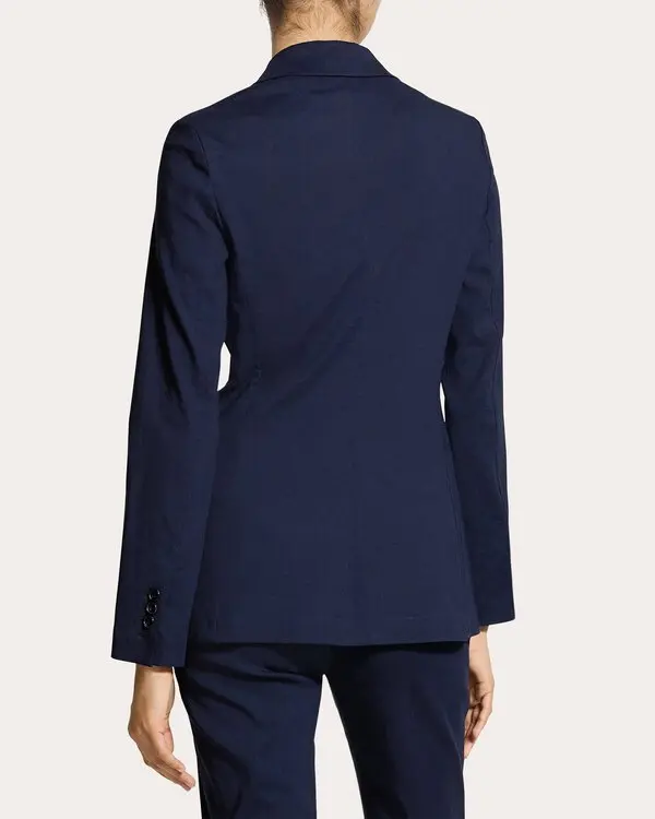 Theory Linen-blend Blazer - Blue
