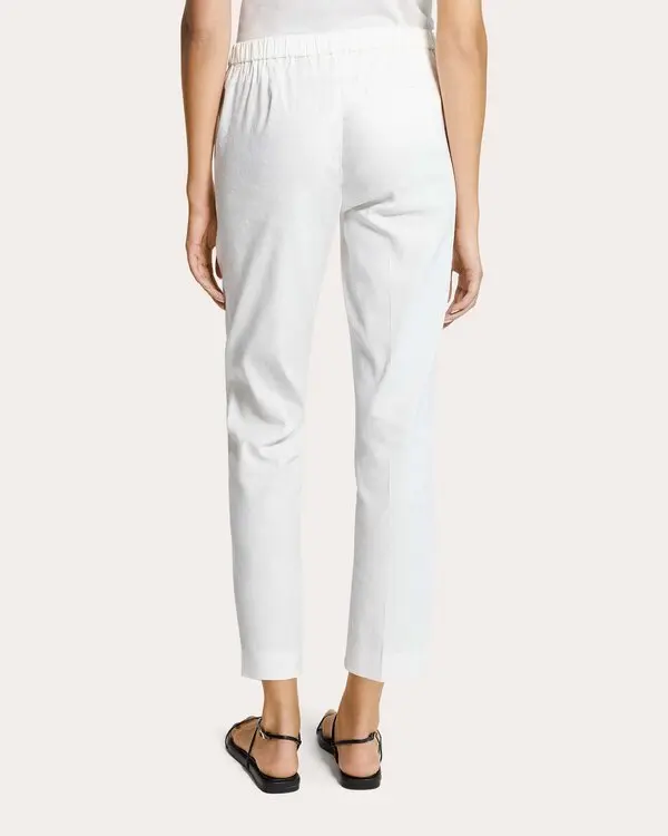 Theory Treeca Good Linen Cropped Pants - White