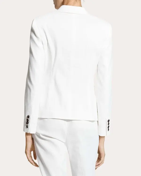 Theory Good Linen Shrunken Blazer - White