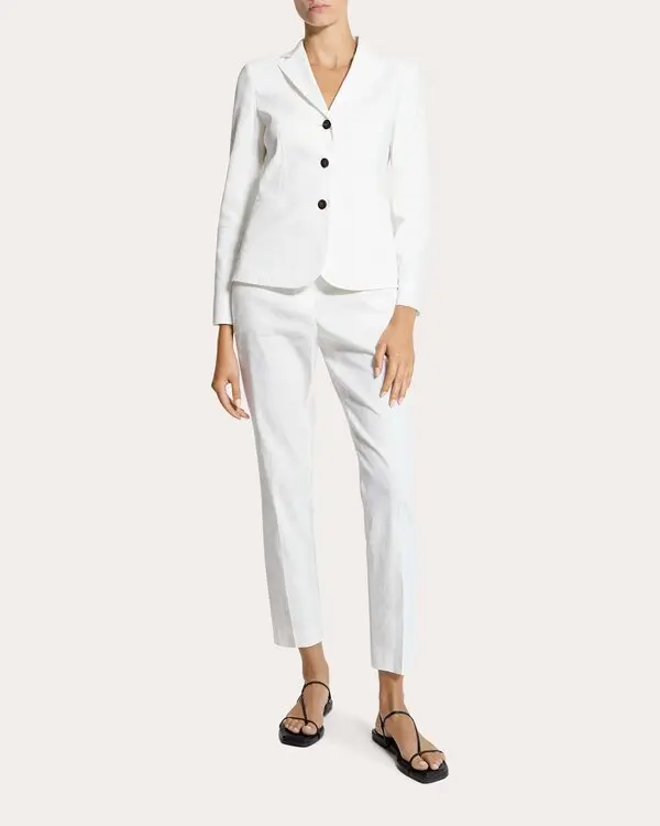 Theory Good Linen Shrunken Blazer - White