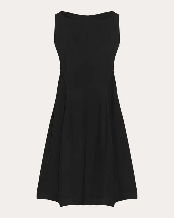 Theory Washed Twill Boatneck Parachute Midi Dress