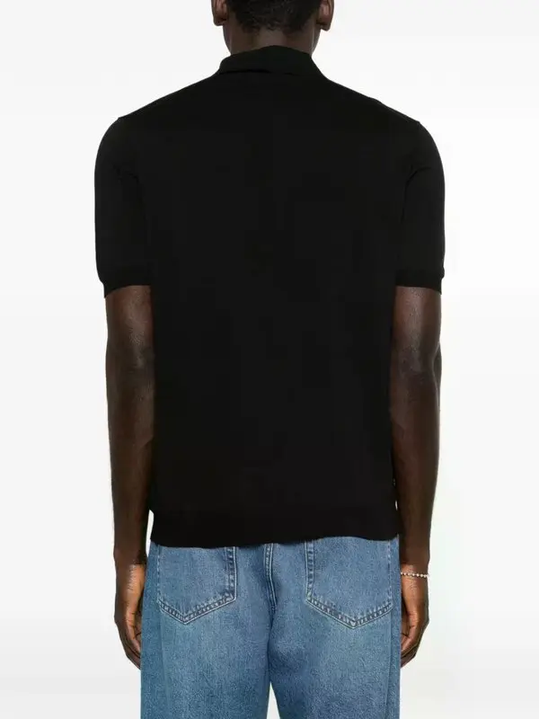 ZANONE Short-sleeve Polo Shirt - Black