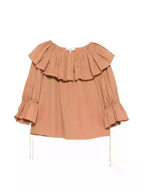 Chloé Ruffled Blouse - Brown