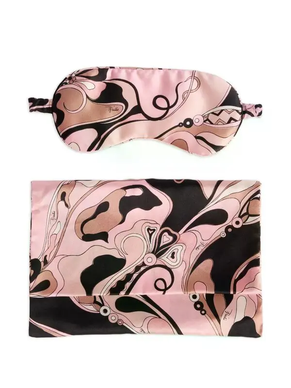 Emilio Pucci Orchidee Print Silk Sleeping Kit