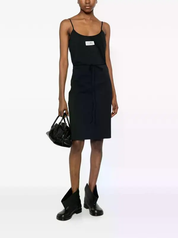 MAISON MARGIELA Logo-detail Mini Dress