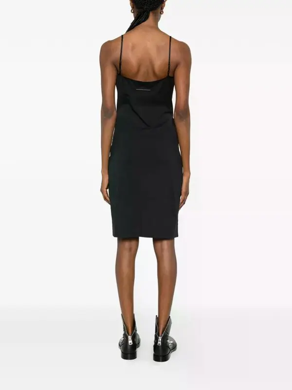 MAISON MARGIELA Logo-detail Mini Dress