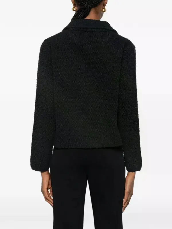 NEERA Double-breasted Cropped Jacket - Black
