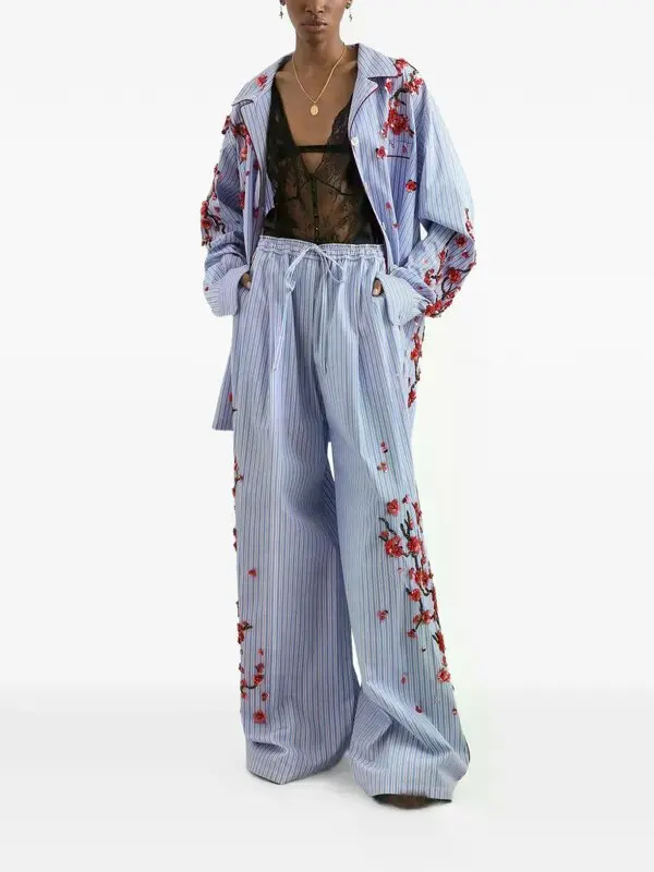 Dolce & Gabbana Poplin Shirt With Cherry Tree Embroidery