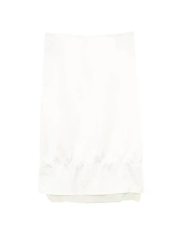 TOTEME Layered Midi Skirt - White