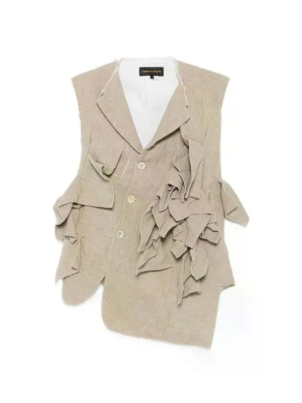Comme Des Garçons Ruffled Sleeveless Jacket