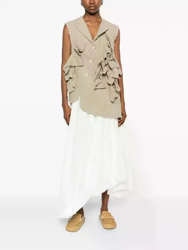 Comme Des Garçons Ruffled Sleeveless Jacket