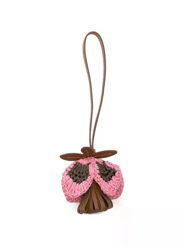 Miu Miu Leather And Raffia-effect Yarn Trick - Brown