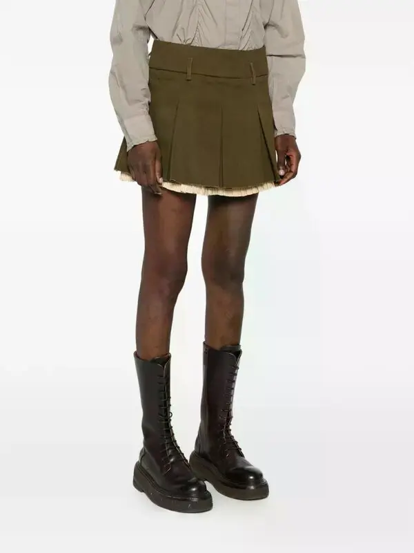 R13 Pleated Mini Skirt