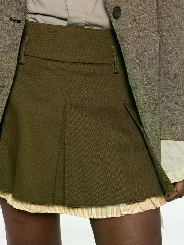 R13 Pleated Mini Skirt