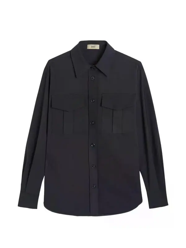 Herno Flap-pocket Buttoned Shirt - Blue