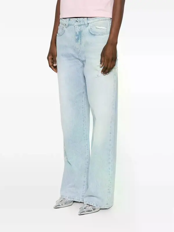 Casablanca Ripped Letter Jeans