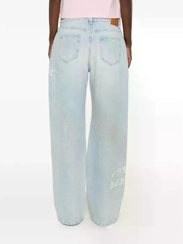 Casablanca Ripped Letter Jeans