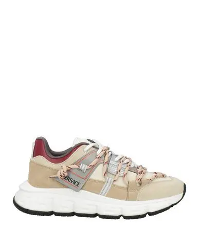 Versace Sneakers Textile Fibers And Calfskin - Beige