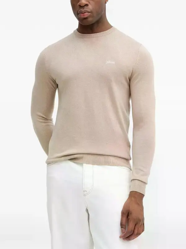 Guess Script-logo Sweater - Neutrals