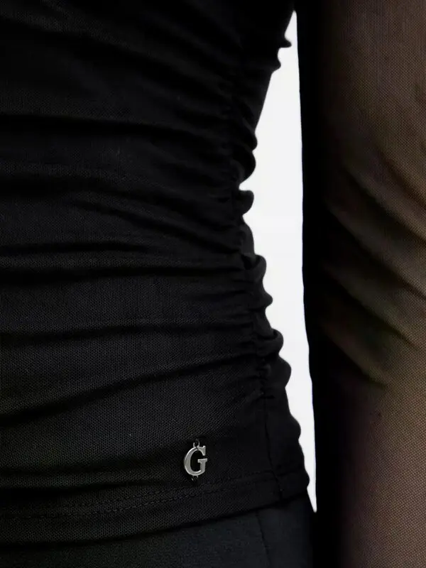 Guess Kadelyn Gathered-detail Long-sleeve Top