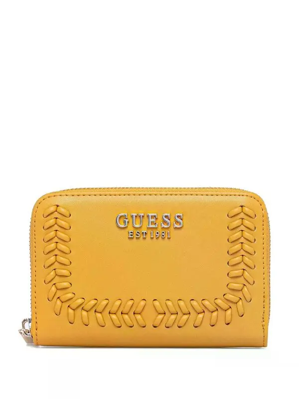 Guess Logo-detail Wallet - Yellow