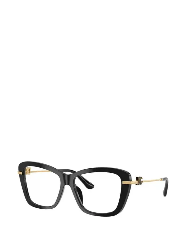 Dolce & Gabbana Logo-detail Eyeglasses - Black