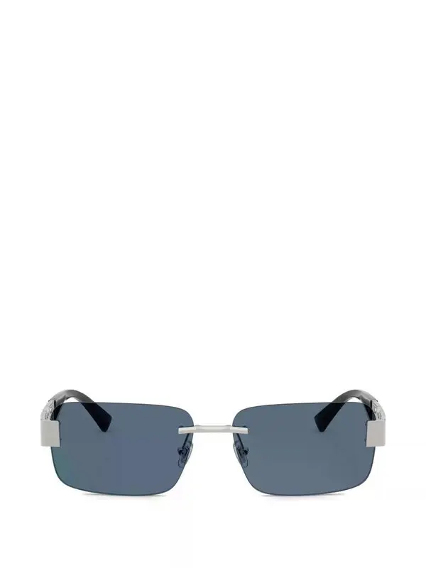 Versace Rimless Rectangle Sunglasses - Silver