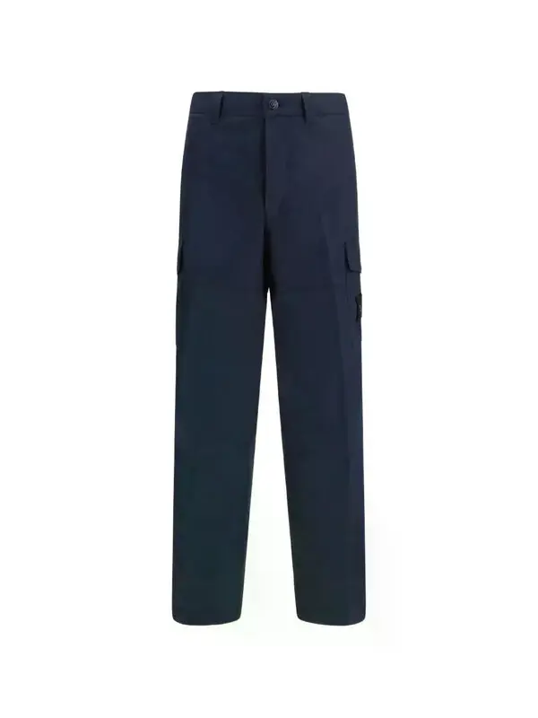 Stone Island Ghost Canvas Cargo Pants - Blue