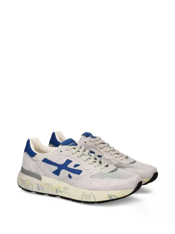 Premiata Mick 0.1 Suede Appliqué Sneakers - Grey