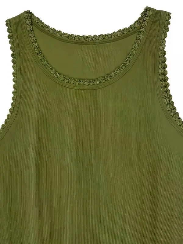 BAZISZT Crochet Trim Vest