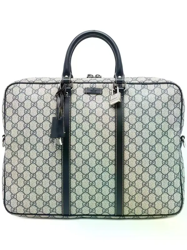 Gucci Gg Supreme Business Bag - Neutrals