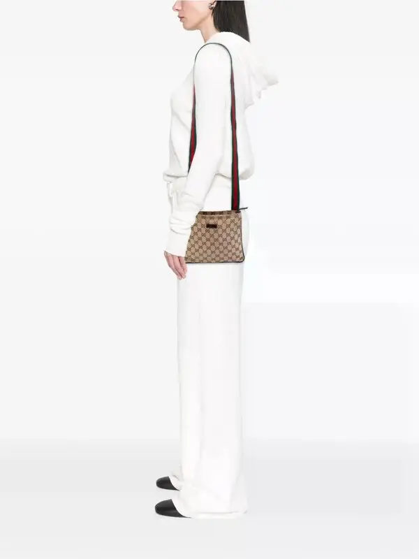 Gucci Gg Canvas Web Crossbody Bag
