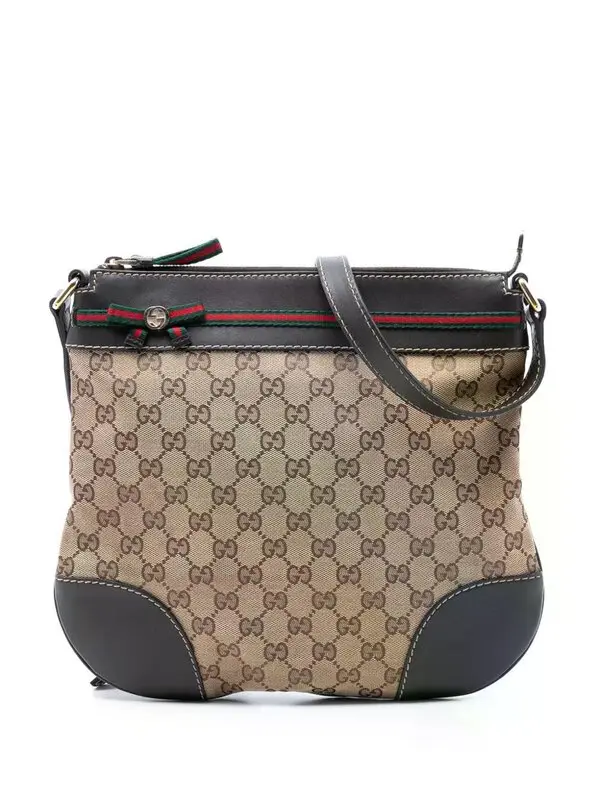 Gucci Gg Canvas Web Mayfair Crossbody Bag - Neutrals