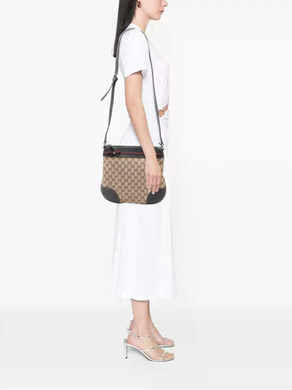 Gucci Gg Canvas Web Mayfair Crossbody Bag - Neutrals