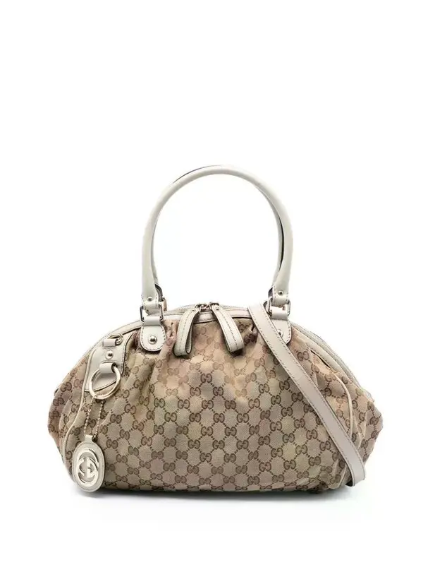 Gucci Gg Canvas Sukey Satchel - Neutrals