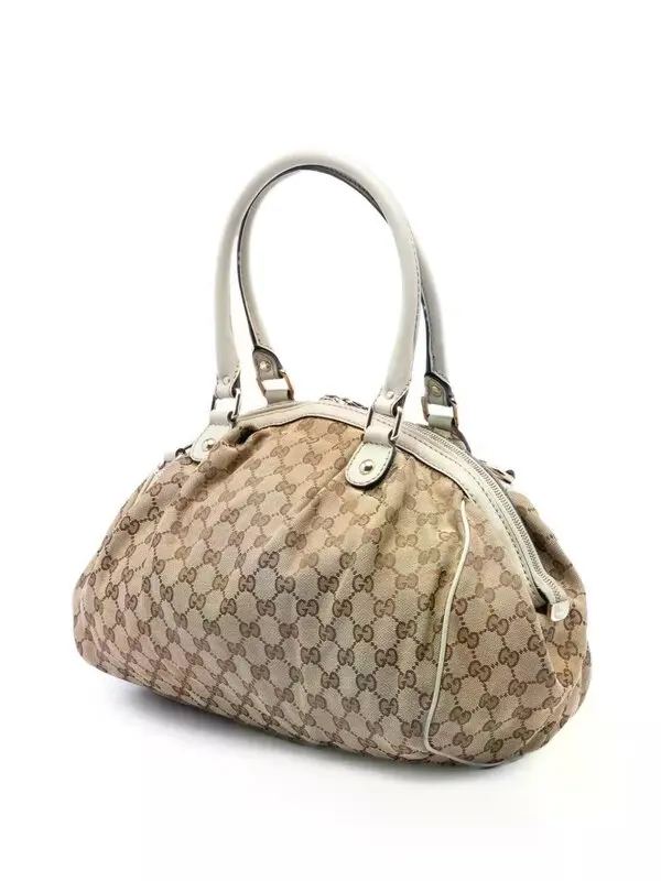 Gucci Gg Canvas Sukey Satchel - Neutrals
