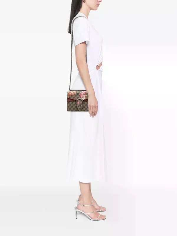 Gucci Gg Supreme Blooms Dionysus Crossbody Bag - Neutrals