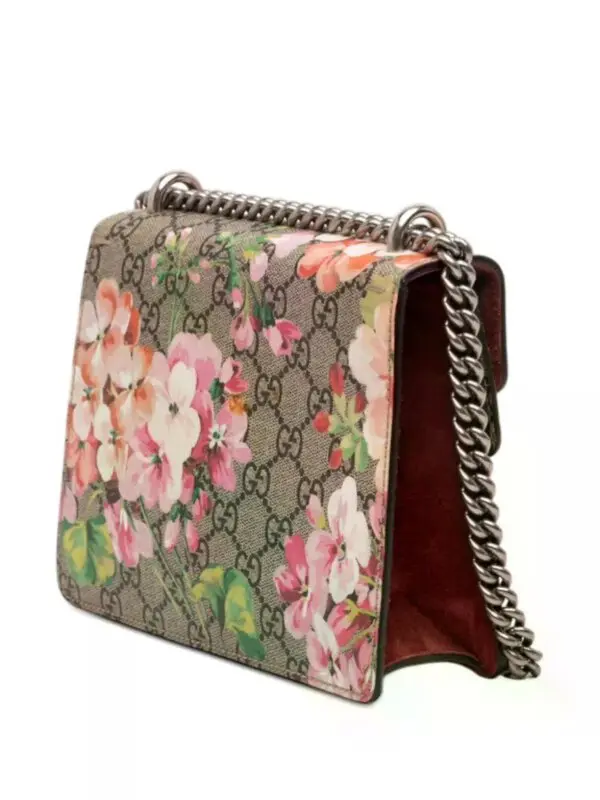 Gucci Gg Supreme Blooms Dionysus Crossbody Bag - Neutrals