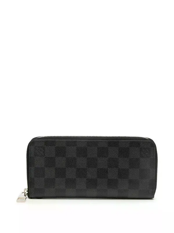 LOUIS VUITTON 2011 Damier Graphite Vertical Zippy Wallet Long Wallets - Black