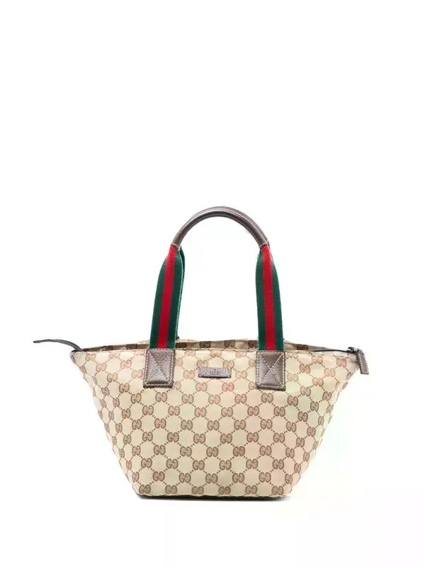 Gucci Gg Canvas Web Handbag - Neutrals