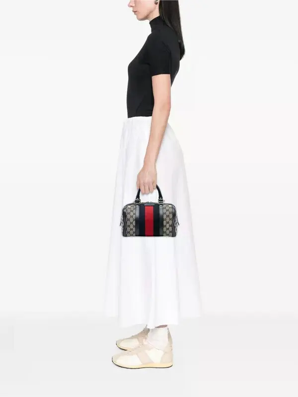 Gucci Small Gg Canvas Web Joy Boston Satchel - Neutrals