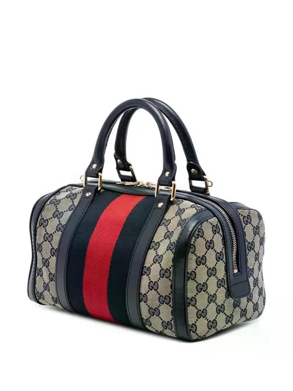 Gucci Small Gg Canvas Web Joy Boston Satchel - Neutrals