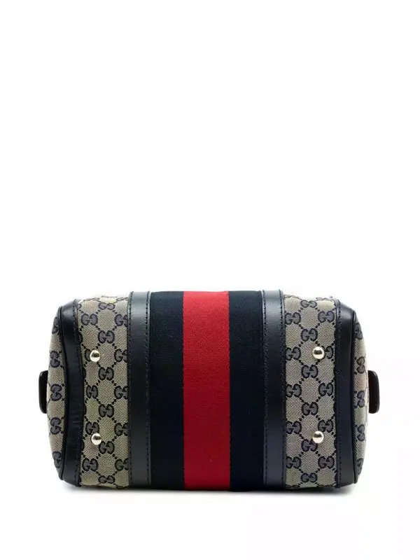Gucci Small Gg Canvas Web Joy Boston Satchel - Neutrals