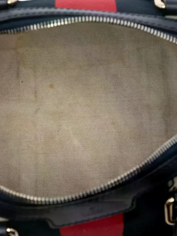 Gucci Small Gg Canvas Web Joy Boston Satchel - Neutrals