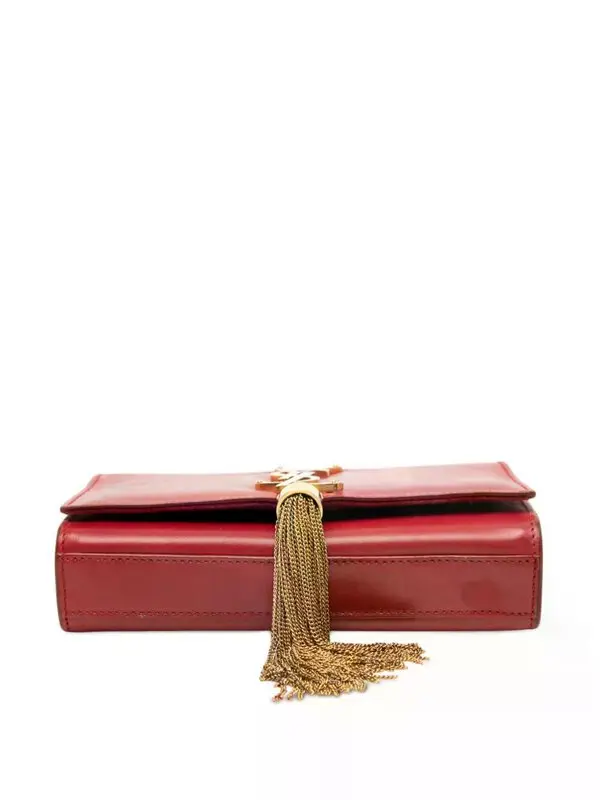 Saint Laurent 2013 Small Monogram Kate Tassel Crossbody Bag - Red