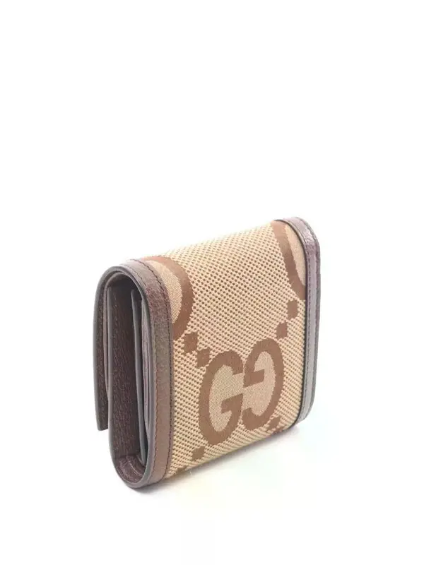 Gucci 2016-2025 Gg Canvas Jumbo Bamboo Wallet Small Wallets - Neutrals