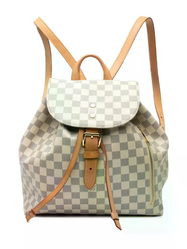 LOUIS VUITTON Damier Azur Sperone Backpack 2000-2025 - White