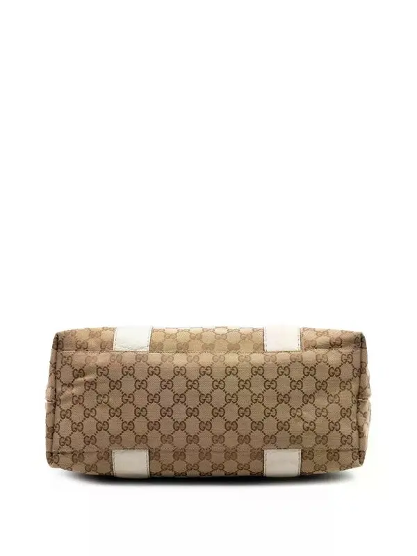 Gucci Medium Gg Canvas Bamboo Libeccio Tote Bag
