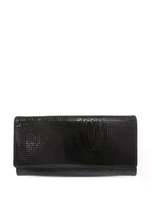 CARTIER 1990-2010 Patent Happy Birthday Wallet Long Wallets - Black