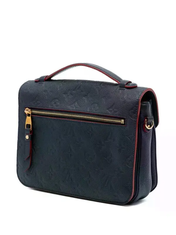 LOUIS VUITTON Monogram Empreinte Pochette Metis Satchel - Blue